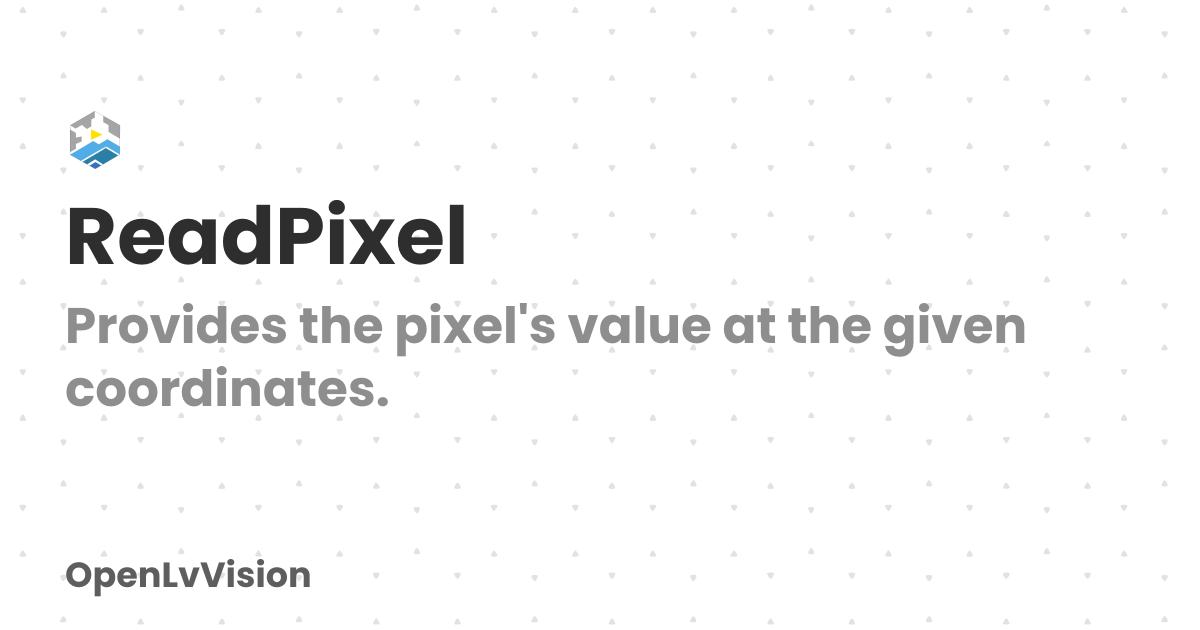 ReadPixel | OpenLvVision